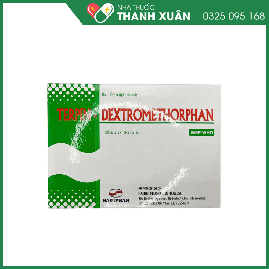Terpin - Dextromethorphan - Chữa ho, long đờm ở người lớn và trẻ nhỏ