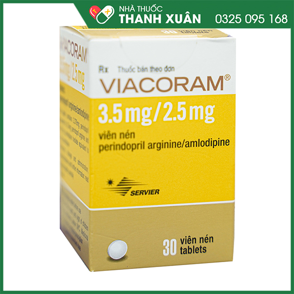 Thuốc Viacoram 3,5mg/2,5mg trị tăng huyết áp vô căn