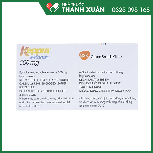 Thuốc Keppra 500mg điều trị động kinh
