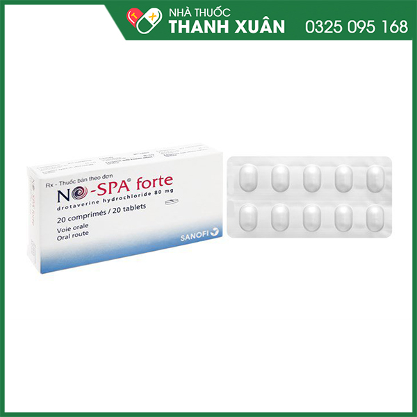 Thuốc No-spa Forte giảm đau do co thắt tiêu hóa