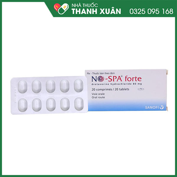 Thuốc No-spa Forte giảm đau do co thắt tiêu hóa