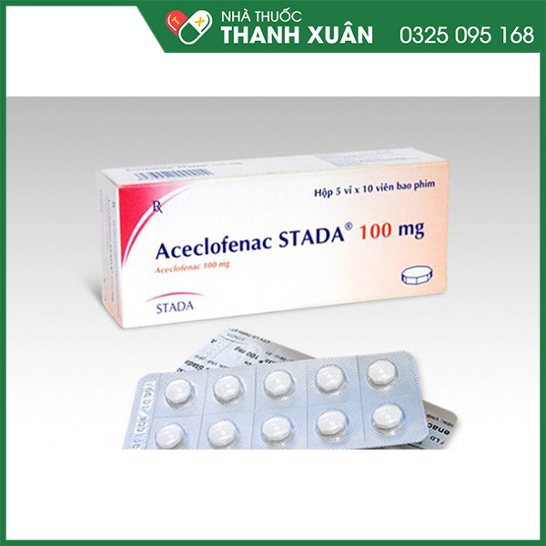Thuốc Aceclofenac Stada 100mg giảm đau kháng viêm xương khớp