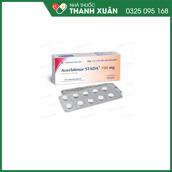 Thuốc Aceclofenac Stada 100mg giảm đau kháng viêm xương khớp