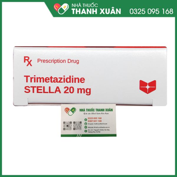 Trimetazidin Stada 20 mg điều trị bệnh tim mạch (2 hộp vỉ x 30 viên) Stada