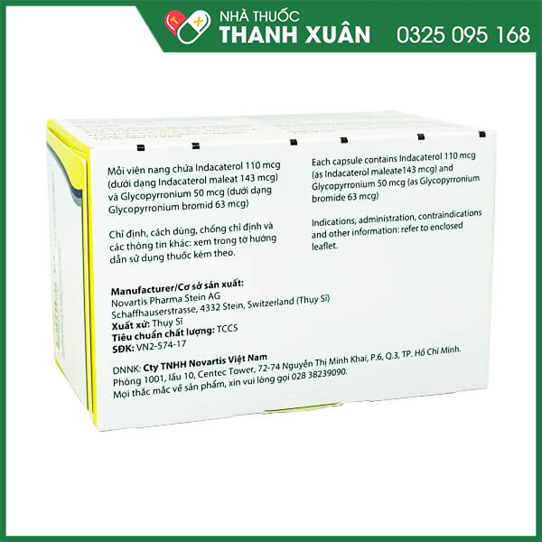 Thuốc Ultibro Breezhaler điều trị bệnh phổi tắc nghẽn mạn tính (COPD)