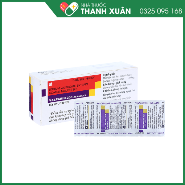 Valparin-200 Alkalets dùng trong các loại động kinh