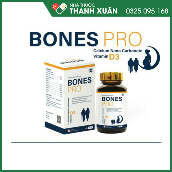 Viên uống Bones Pro - Canxi D3 cho cơ thể
