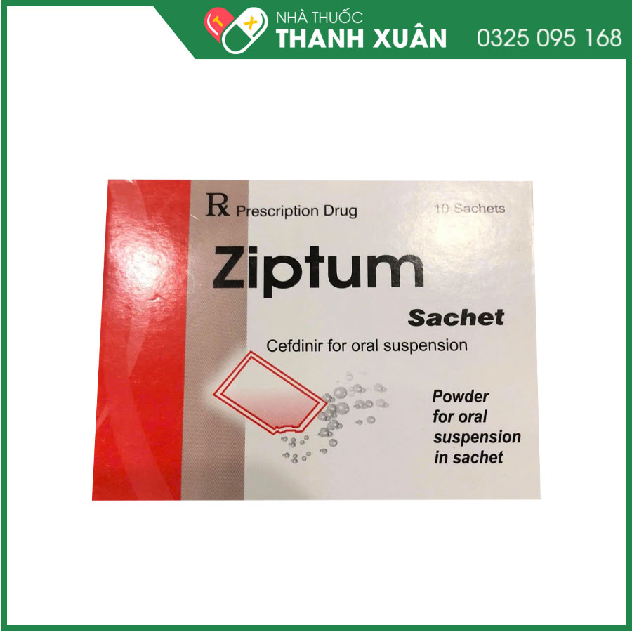 Ziptum sachet điều trị viêm phổi, nhiễm khuẩn đường hô hấp, nhiễm khuẩn ...